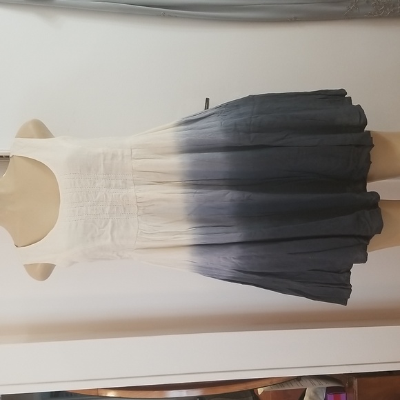 Olive And Oak Dresses Olive Oak Hand Dyed Ombre Lined Gauze Mini